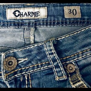 Charme | Jeans | Charme Embellished Distressed Bootcut Jeans | Poshmark